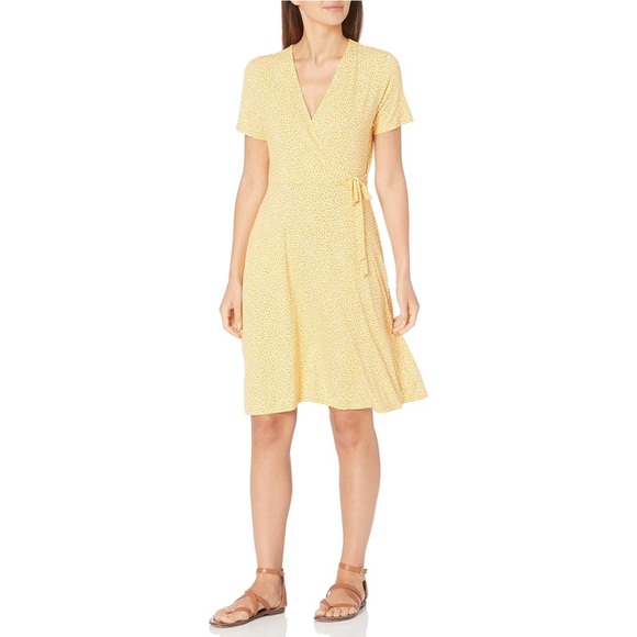 Amazon Essentials | Dresses | Amazon Essentials Light Yellow Midi Dress ...
